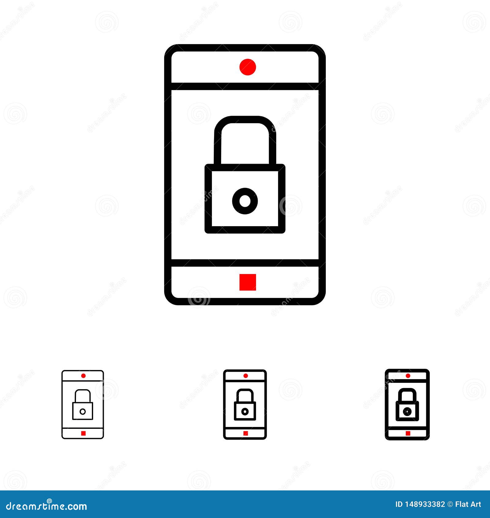 Application, Lock, Lock Application, Mobile, Mobile Application Bold ...
