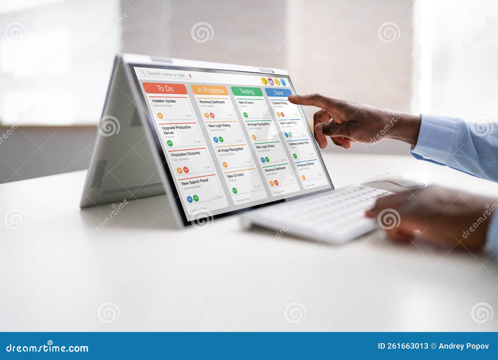 Application Logicielle De Gestion De Calendrier De Projet Kanban Image ...