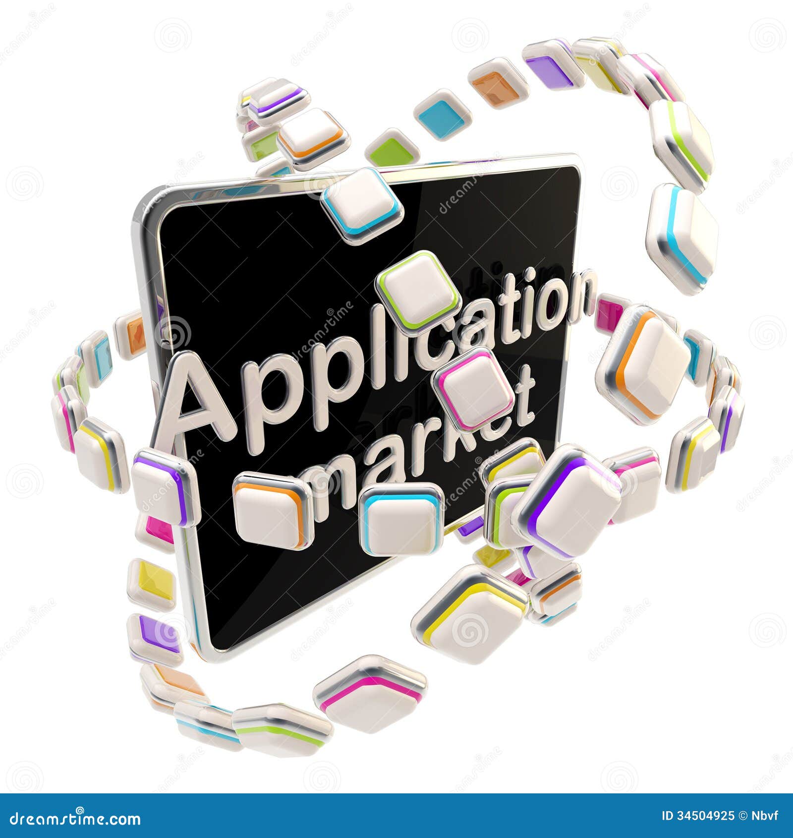 Application Market Emblem Icon As a Pad Stock Illustration ...