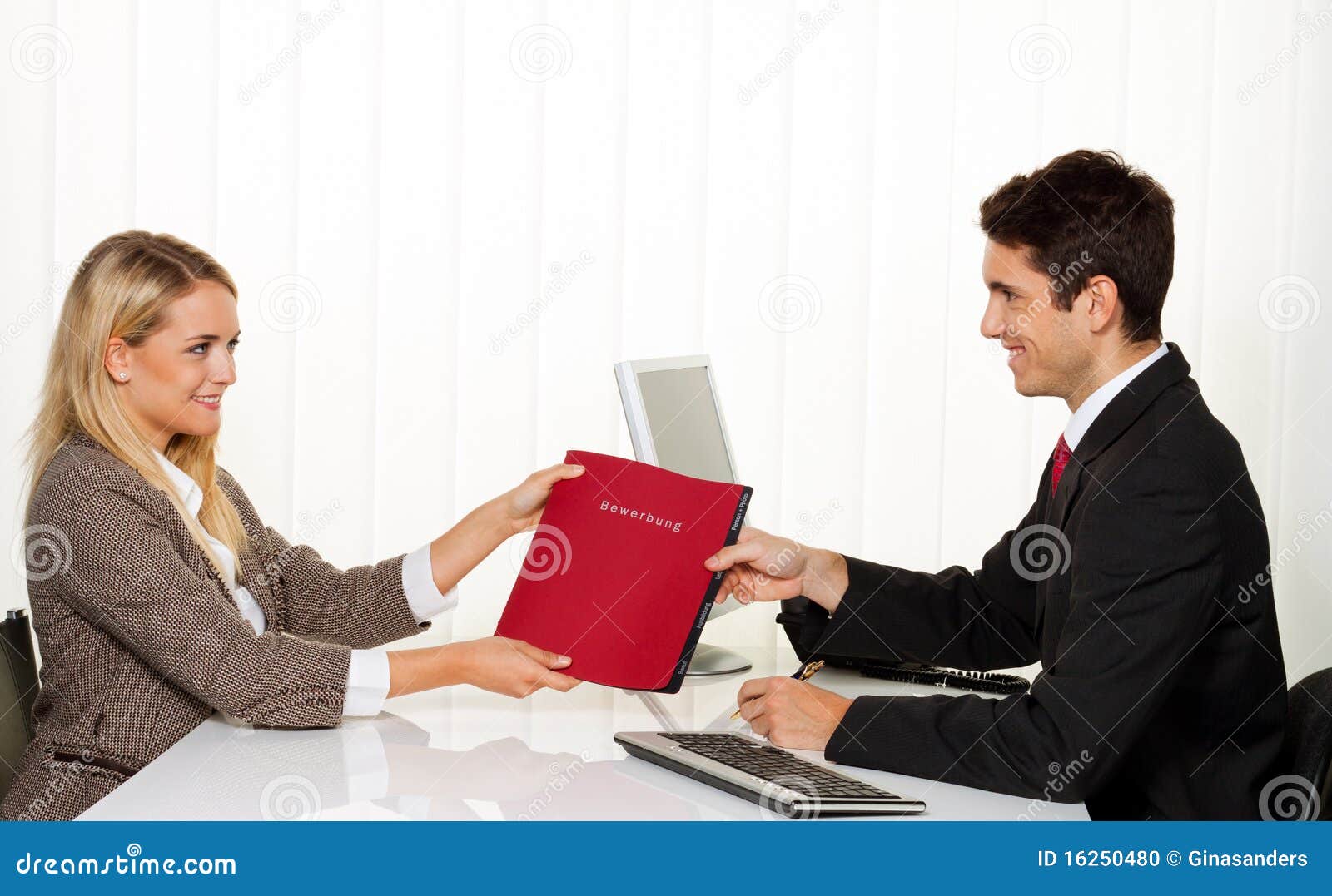 Application and Performance. Interview with Hiring Stock Photo - Image ...
