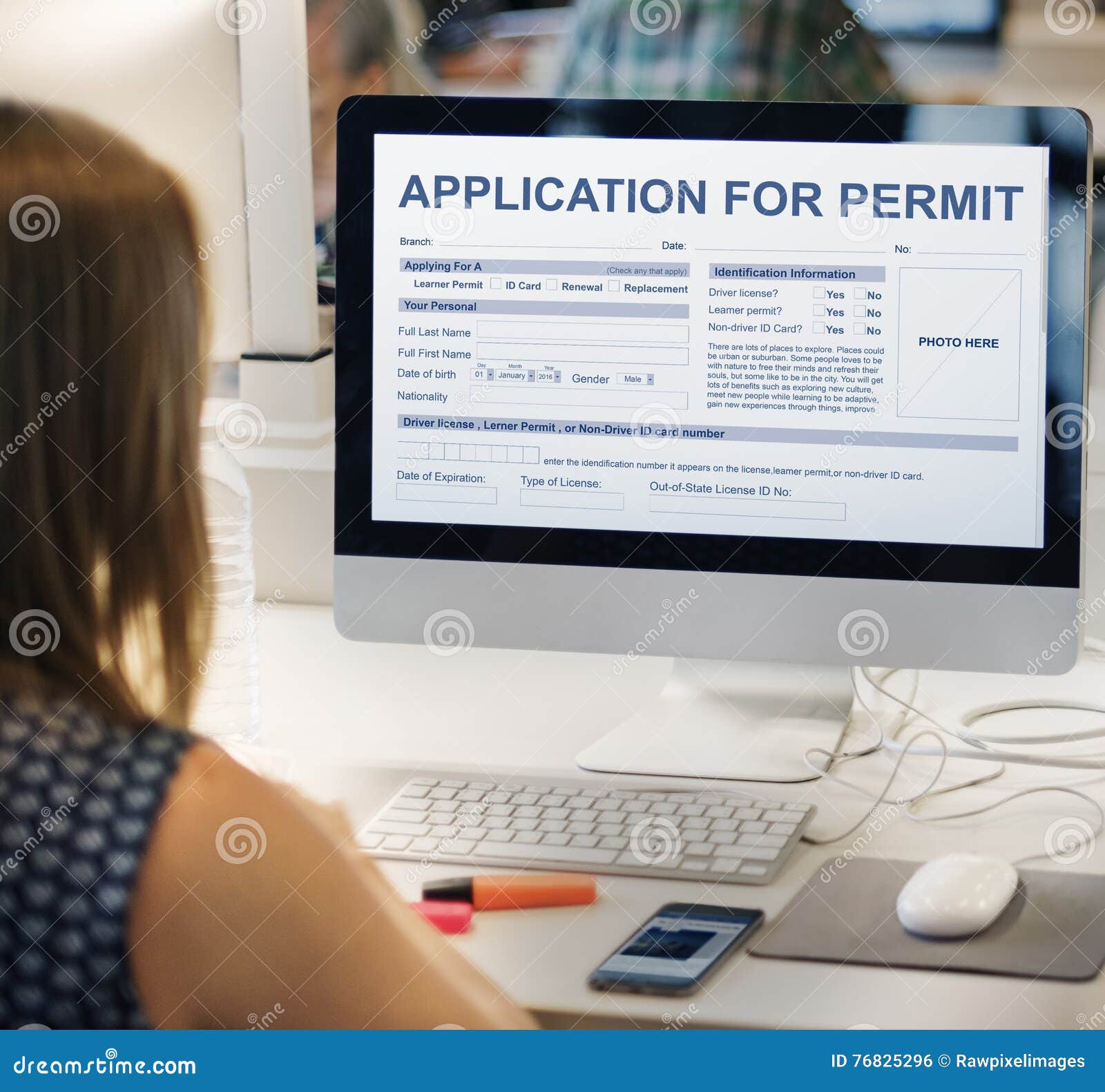Application for Permit Form Authority Concept Stock Photo - Image of ...