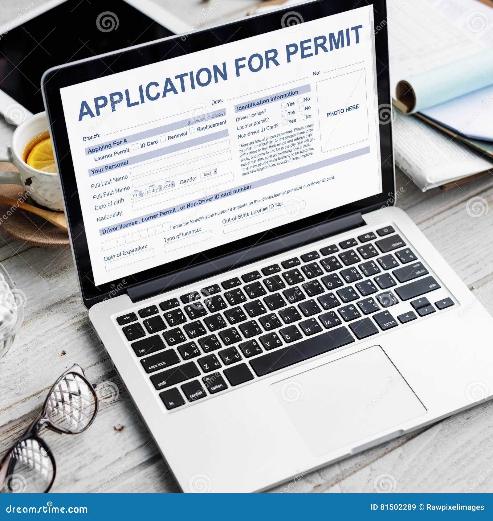 Application for Permit Form Authority Concept Stock Image - Image of ...