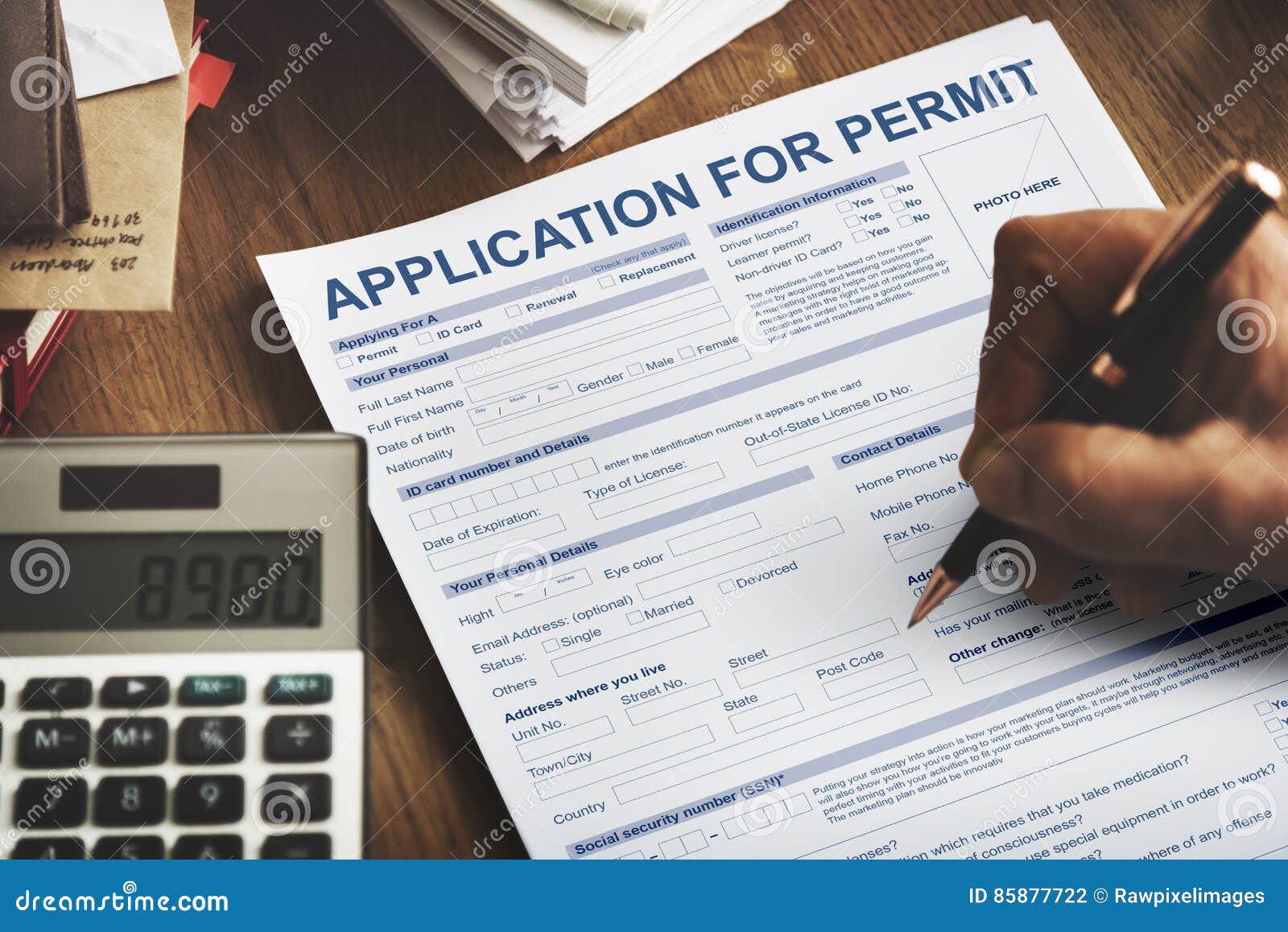 Application for Permit Form Authority Concept Stock Photo - Image of ...