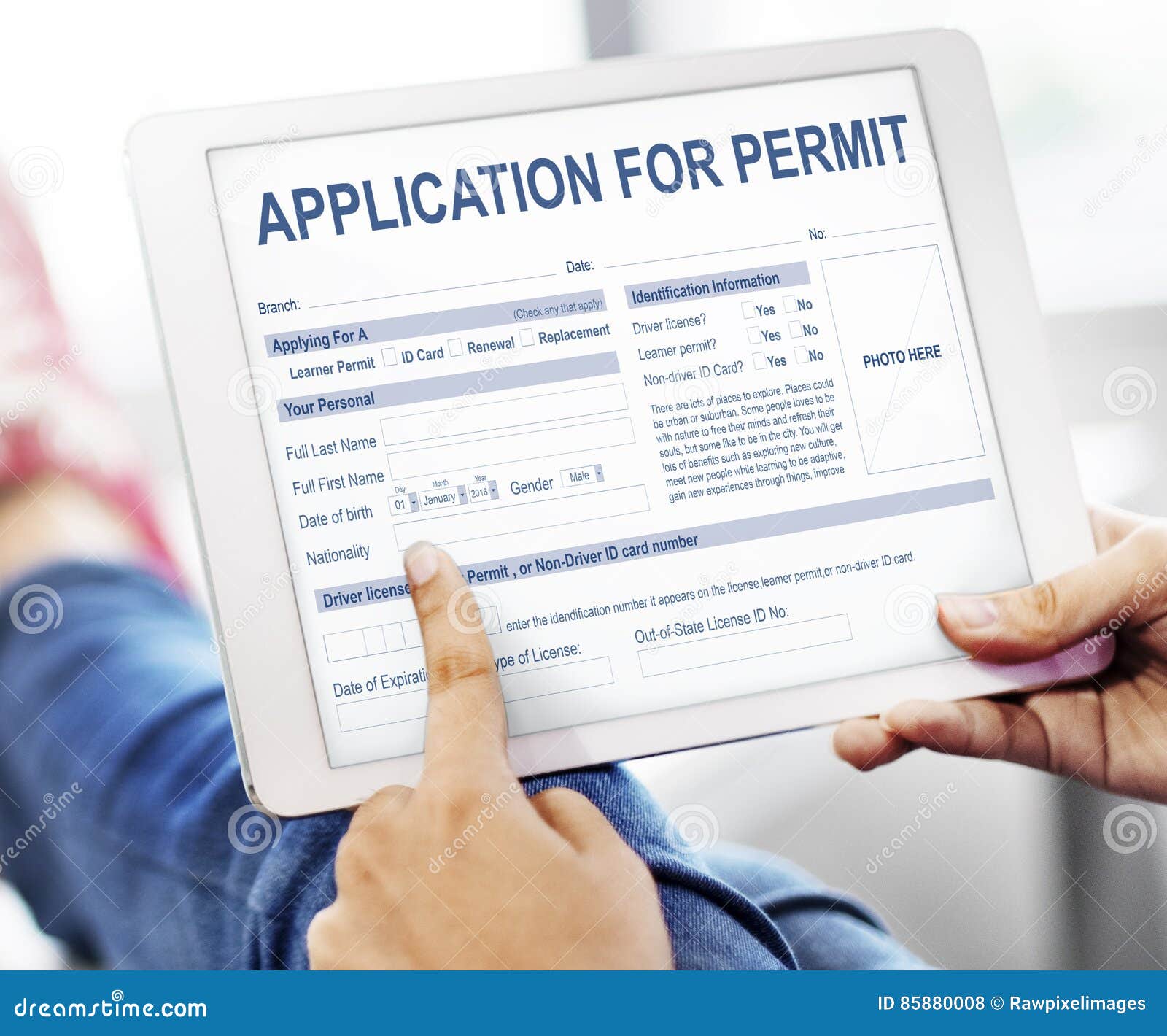 Application for Permit Form Authority Concept Stock Photo - Image of ...