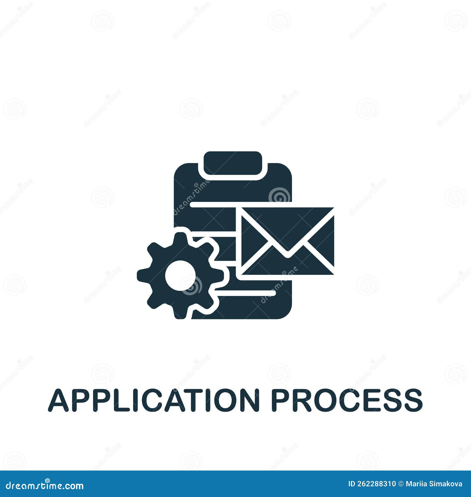 Application Process Icon. Monochrome Simple Talent Development Icon for ...