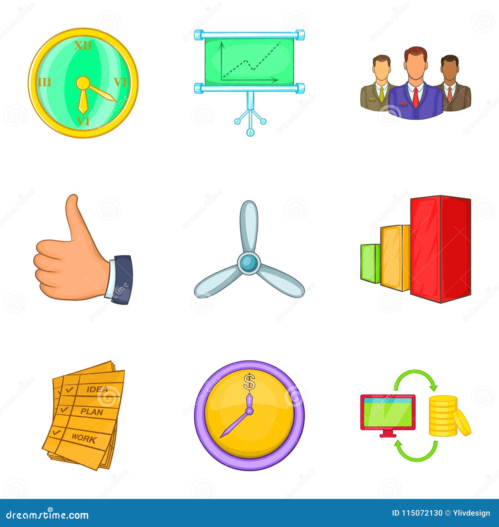 Application Program Icons Set, Cartoon Style Stock Vector ...