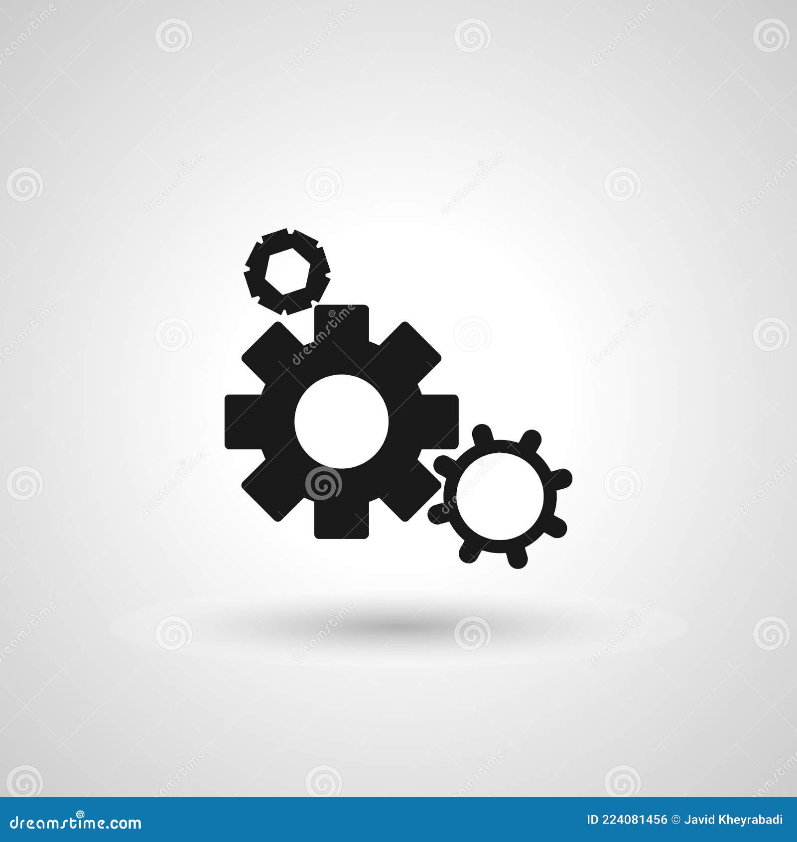 Application Programming Interface Sign. Gear Isolated Simple Icon Stock ...