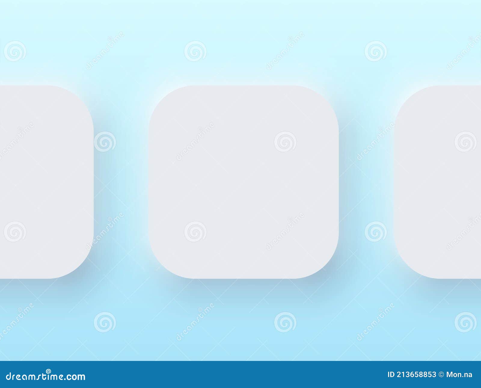 Application Realistic Icon Blank Template on Blue Background. Stock ...