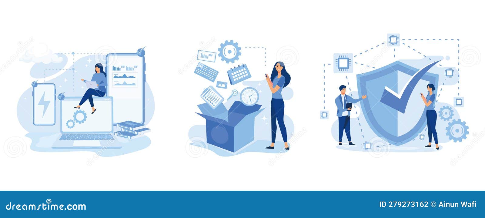 Application Service Abstract Concept Vector Illustration Set. SaaS ...