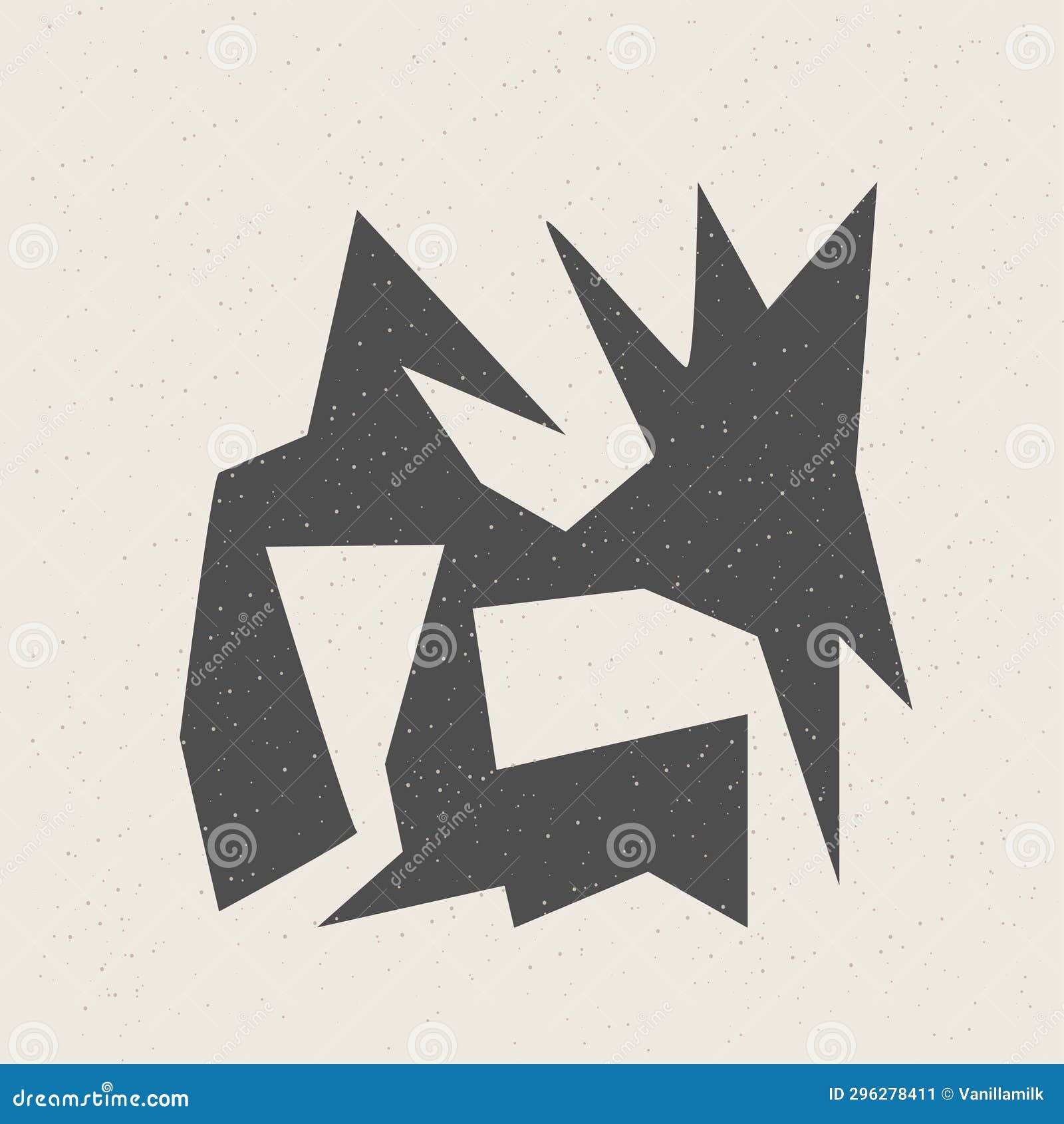 Abstract Application Shape Form Symbol Minimalist Poster Print Template ...