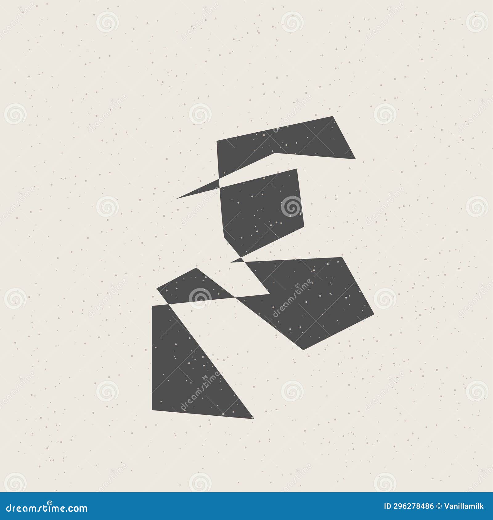 Abstract Application Shape Form Symbol Minimalist Poster Print Template ...