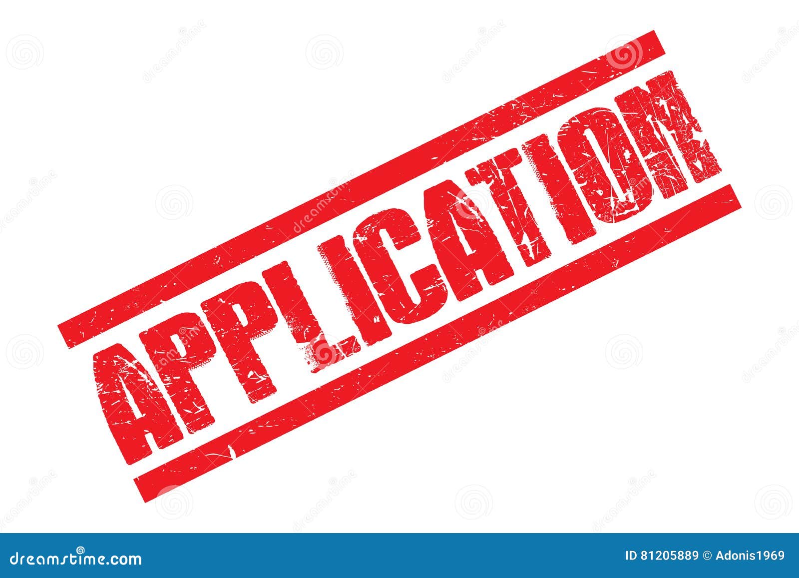 Application stamp stock vector. Illustration of scratched - 81205889