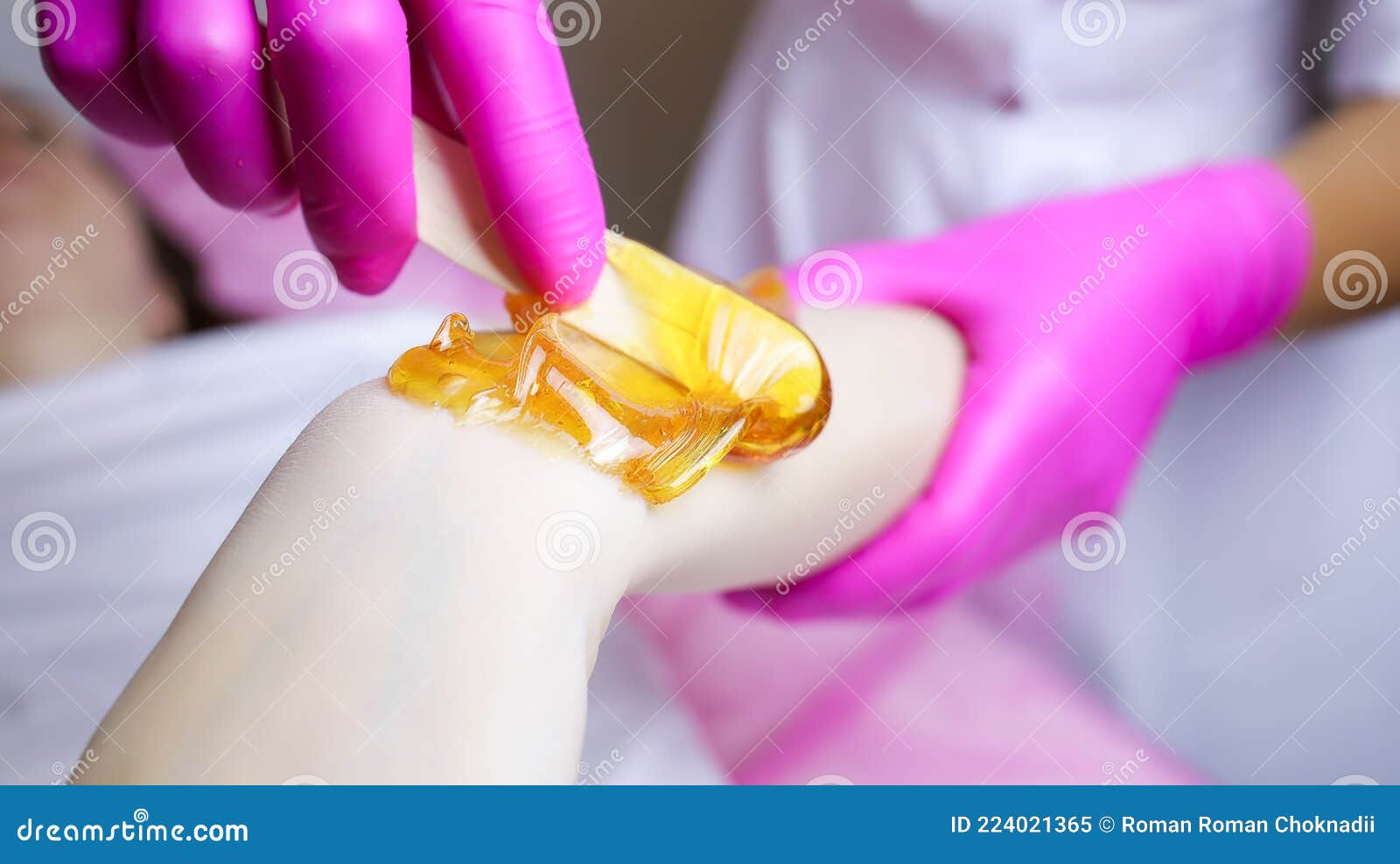 The Application of Sugar Paste on the Model`s Hand, the Master Applies ...