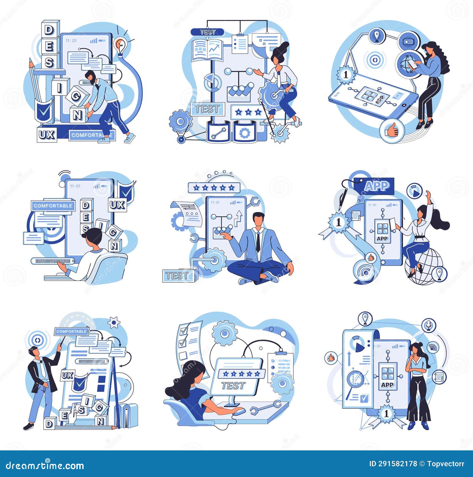 Application Testing Metaphor Vector App Test Arenwhere Apps Mettle