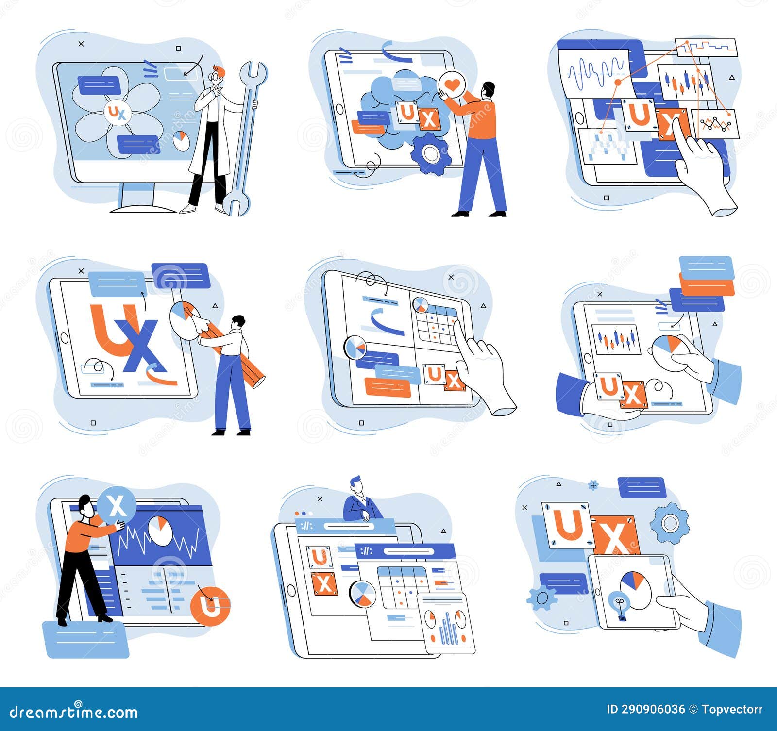 Application Testing Metaphor Vector App Test Demo Run That Prepares