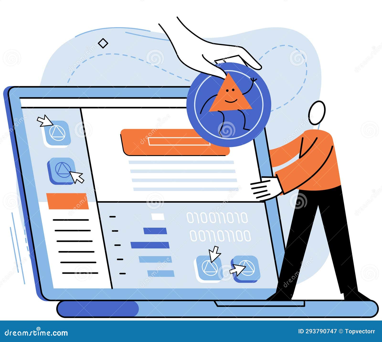 Application Testing Metaphor Vector App Test Endurance Test For Evaluating Apps Resilience