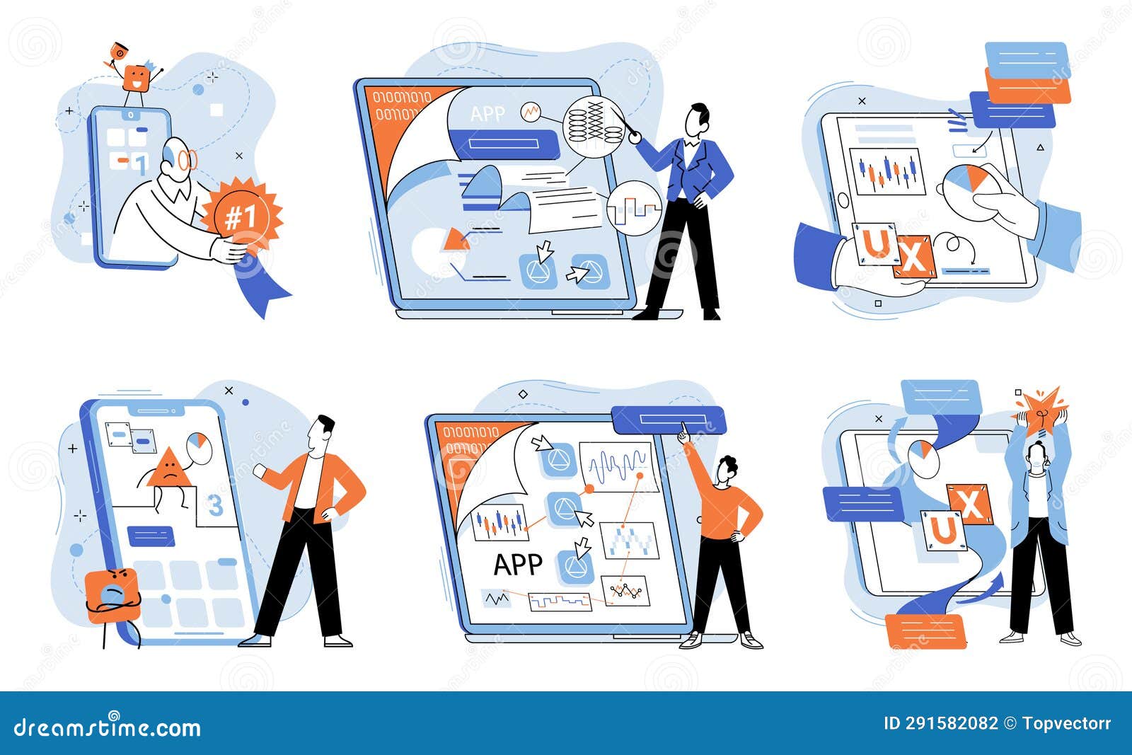 Application Testing Metaphor Vector App Test Necessary Drill To Ensure Smooth User Journey