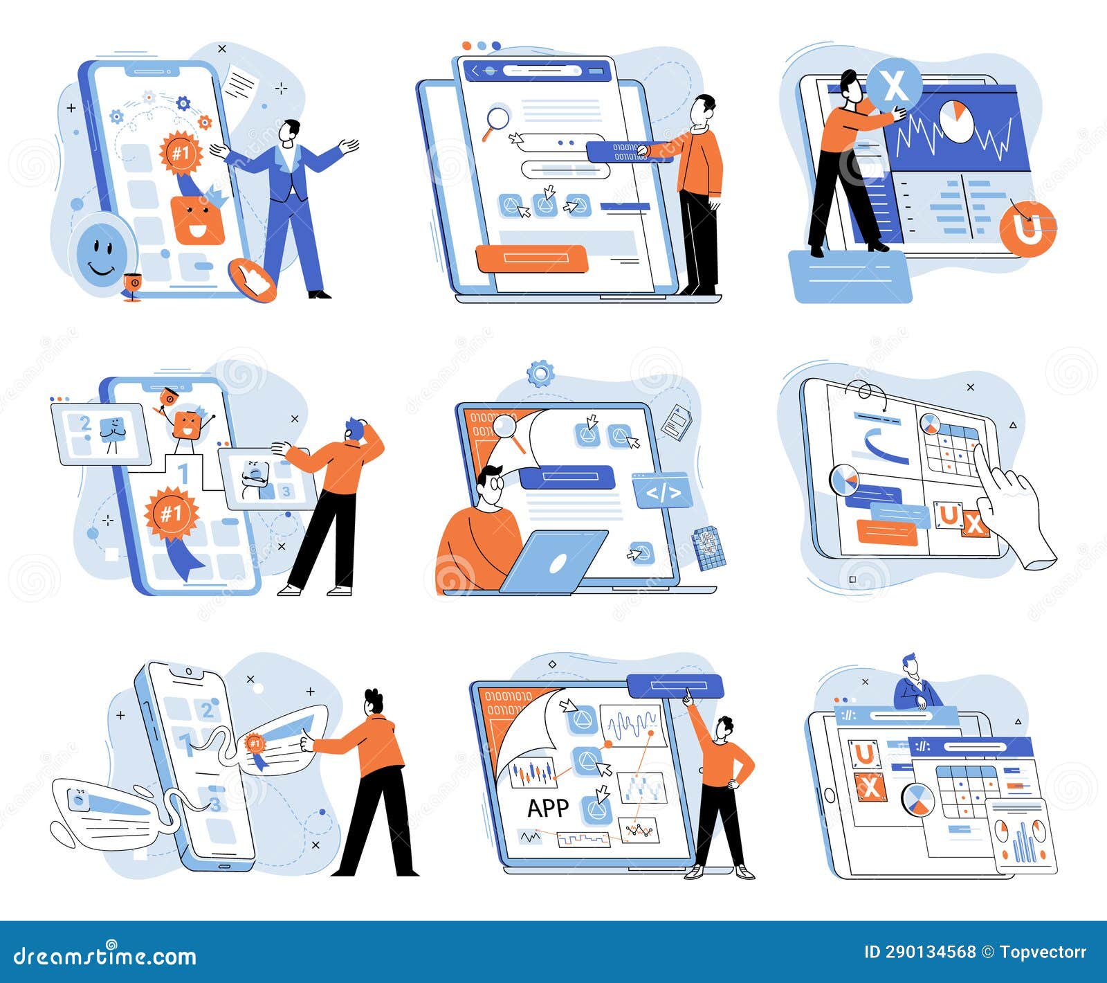 Application Testing Metaphor Vector App Test Proving Ground Where