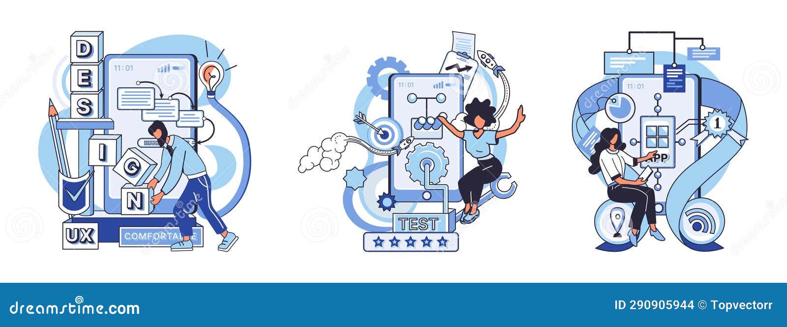 Application Testing Metaphor Vector App Test Testing Ground For New Features And