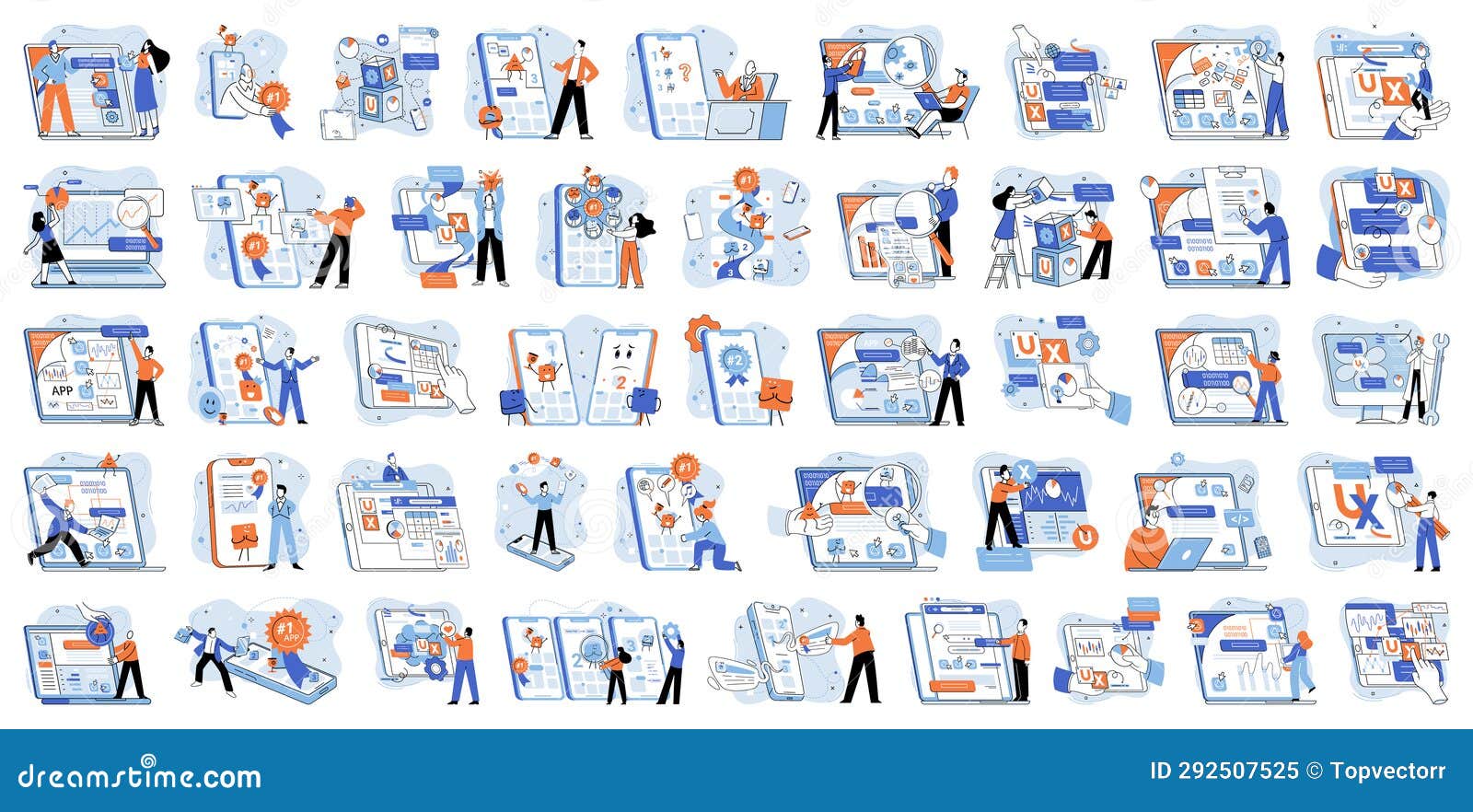 Application Testing Metaphor Vector Application Testing Safety Check Ensuring Glitch Free