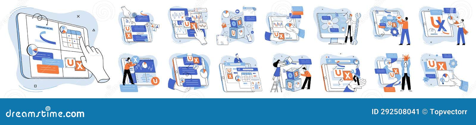 Application Testing Metaphor Vector Application Testing Safety Check Ensuring Glitch Free