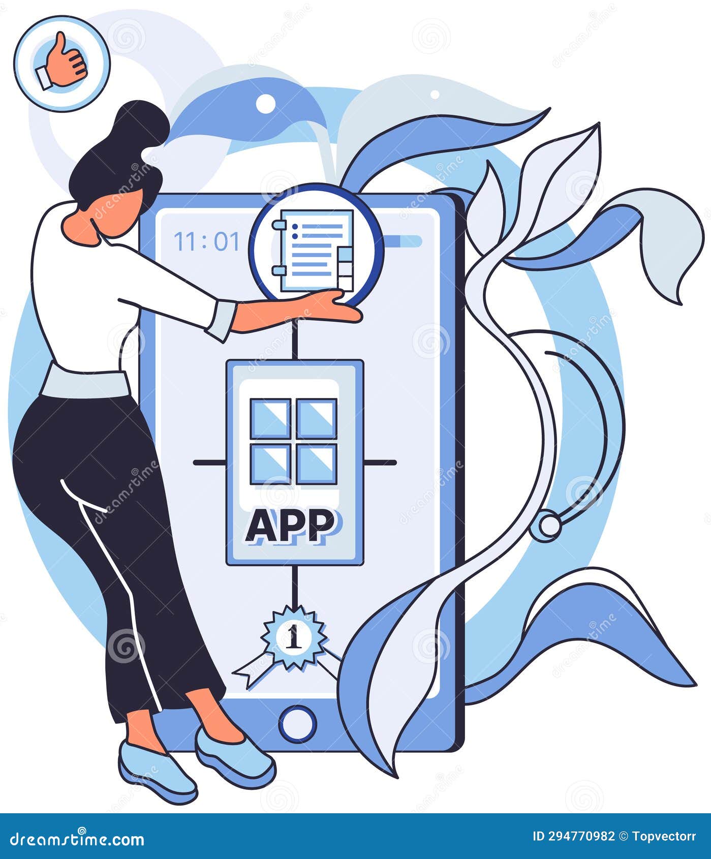 Application Testing Metaphor Vector Application Testing Audit That