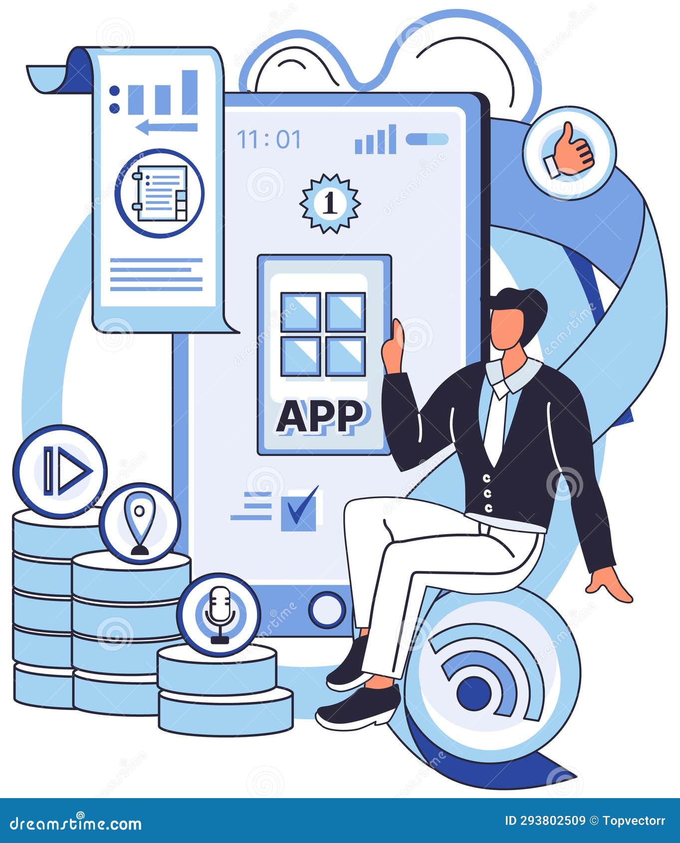 Application Testing Metaphor. Vector. App Test, Testing Ground for New ...