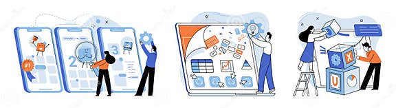 Application Testing Metaphor Vector Application Testing Refining Process For Well Oiled