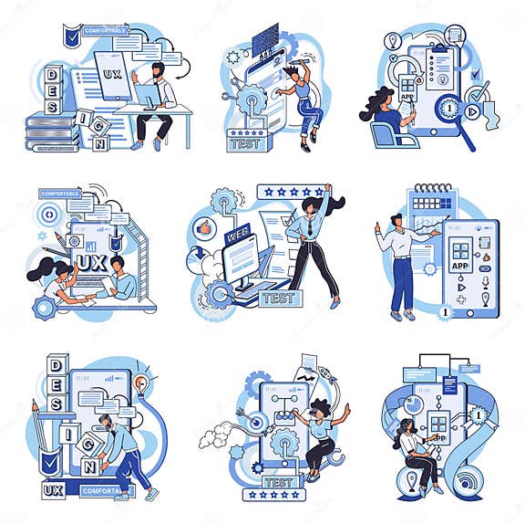 Application Testing Metaphor Vector Application Testing Refining Process For Well Oiled