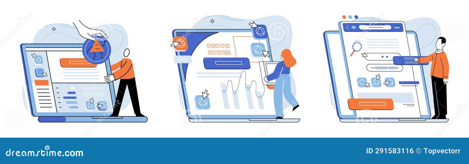 Application Testing Metaphor Vector Software Testing Final Frontier Before Code Goes Live