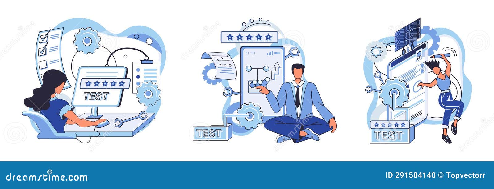 Application Testing Metaphor Vector Software Testing Debug Tool That Keeps Software 9955
