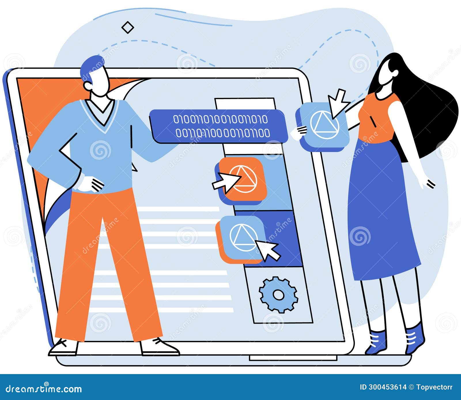 Application Testing Metaphor Vector Software Testing Defensive Line Safeguarding From