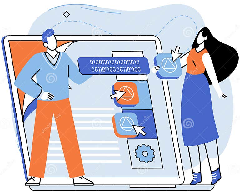 Application Testing Metaphor Vector Software Testing Defensive Line Safeguarding From