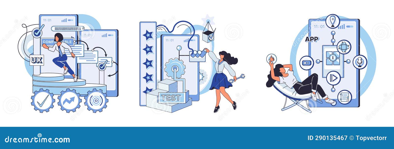 Application Testing Metaphor Vector Software Testing Guardiangel Of Code That Eliminates Bugs