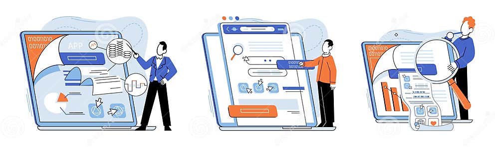 Application Testing Metaphor Vector Software Testing Inspection 3645