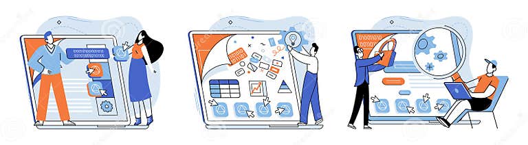 Application Testing Metaphor Vector Software Testing Watchmthat Keeps Lookout For Code 5014