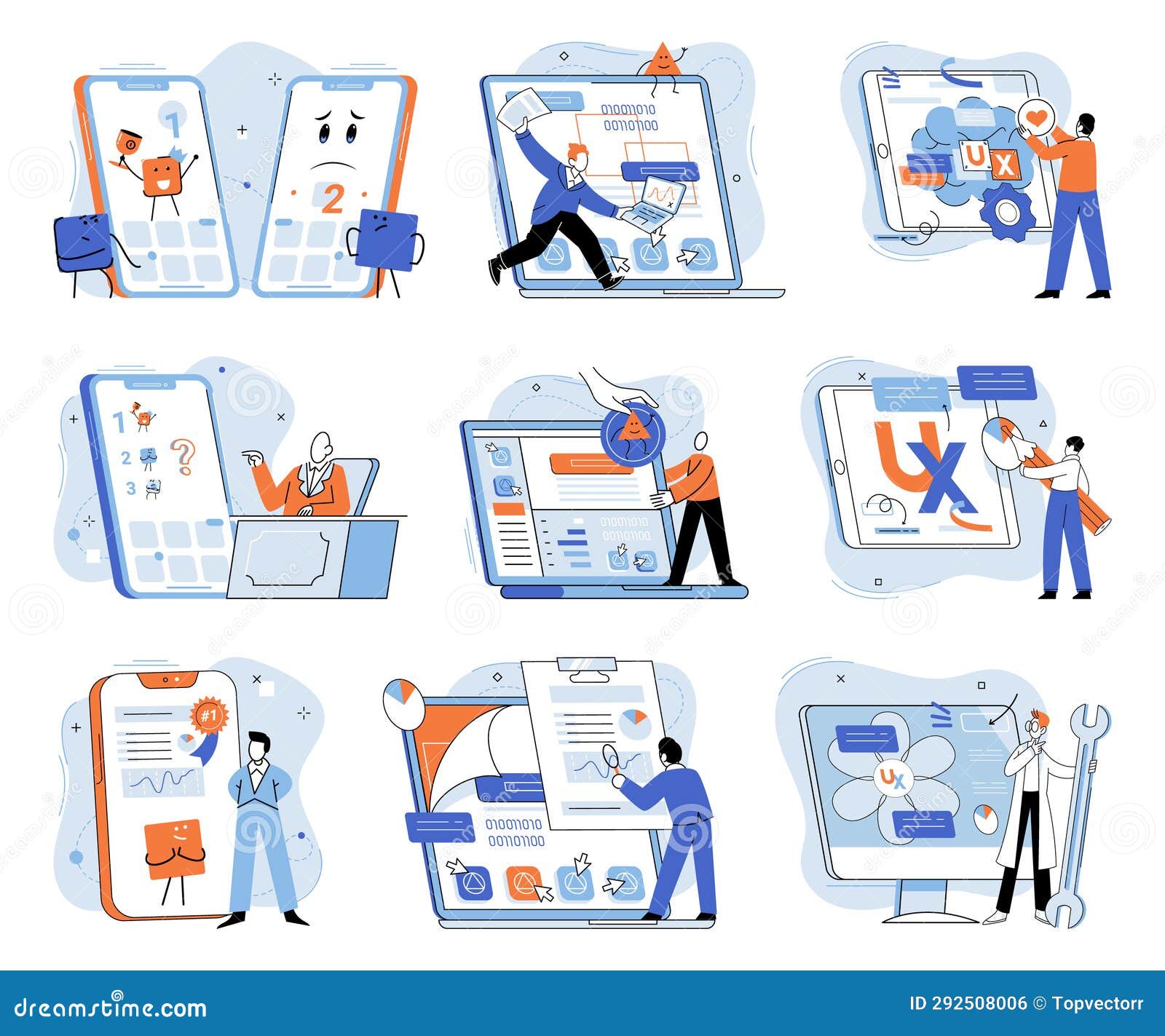 Application Testing Metaphor Vector Software Testing Watchmthat Keeps Lookout For Code