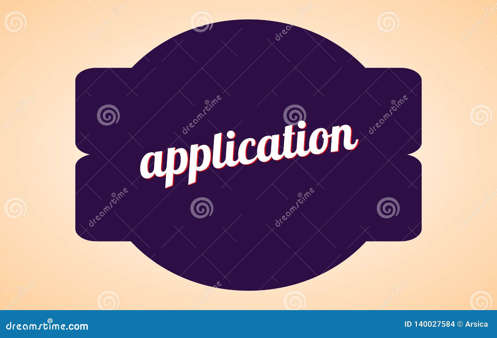 Application text banner. stock vector. Illustration of blank - 140027584