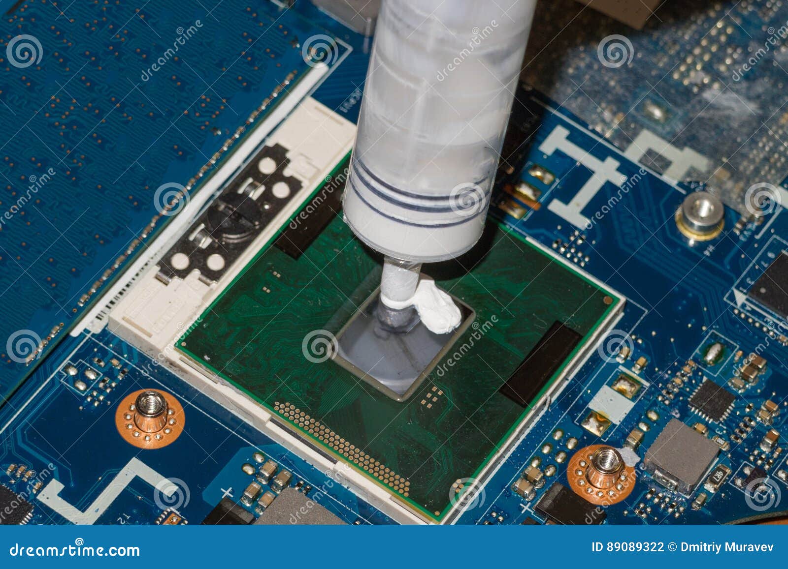 Application of Thermal Paste To the CPU Stock Photo - Image of tool ...