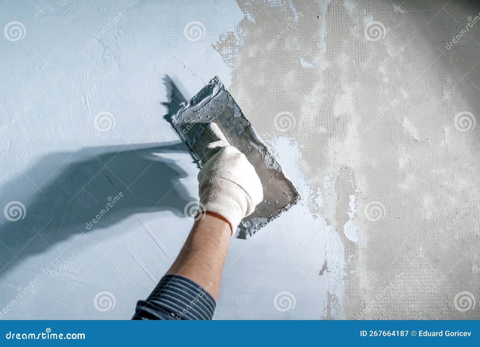 Application of Insulation To the Wall Against Moisture and Water Stock ...