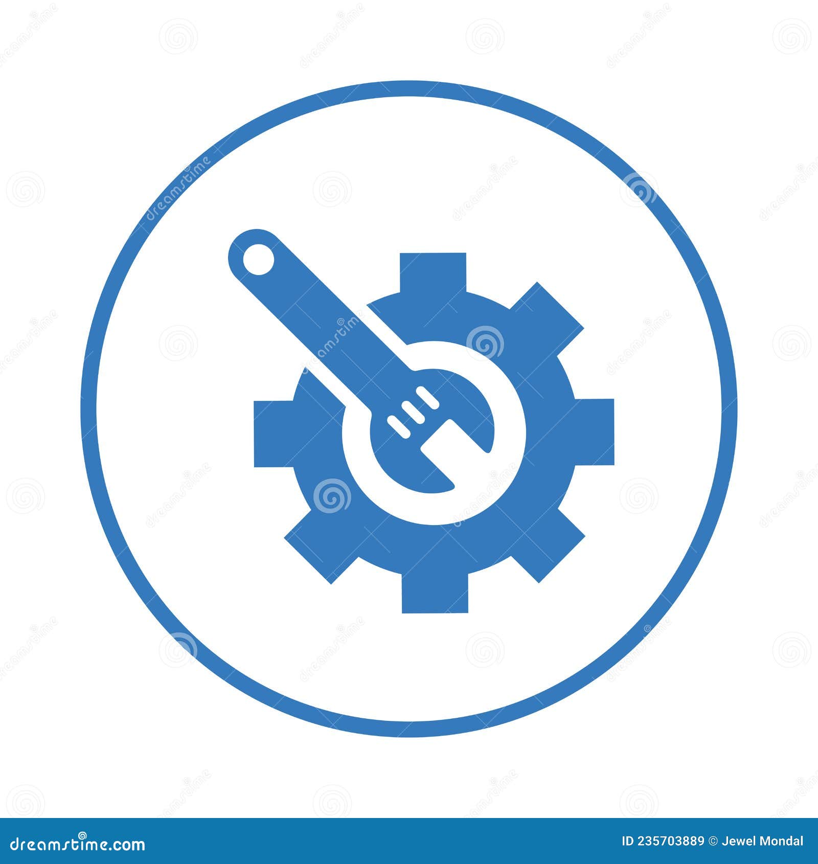 Application Tools, Setting Icon. Blue Vector Design. Stock Vector ...