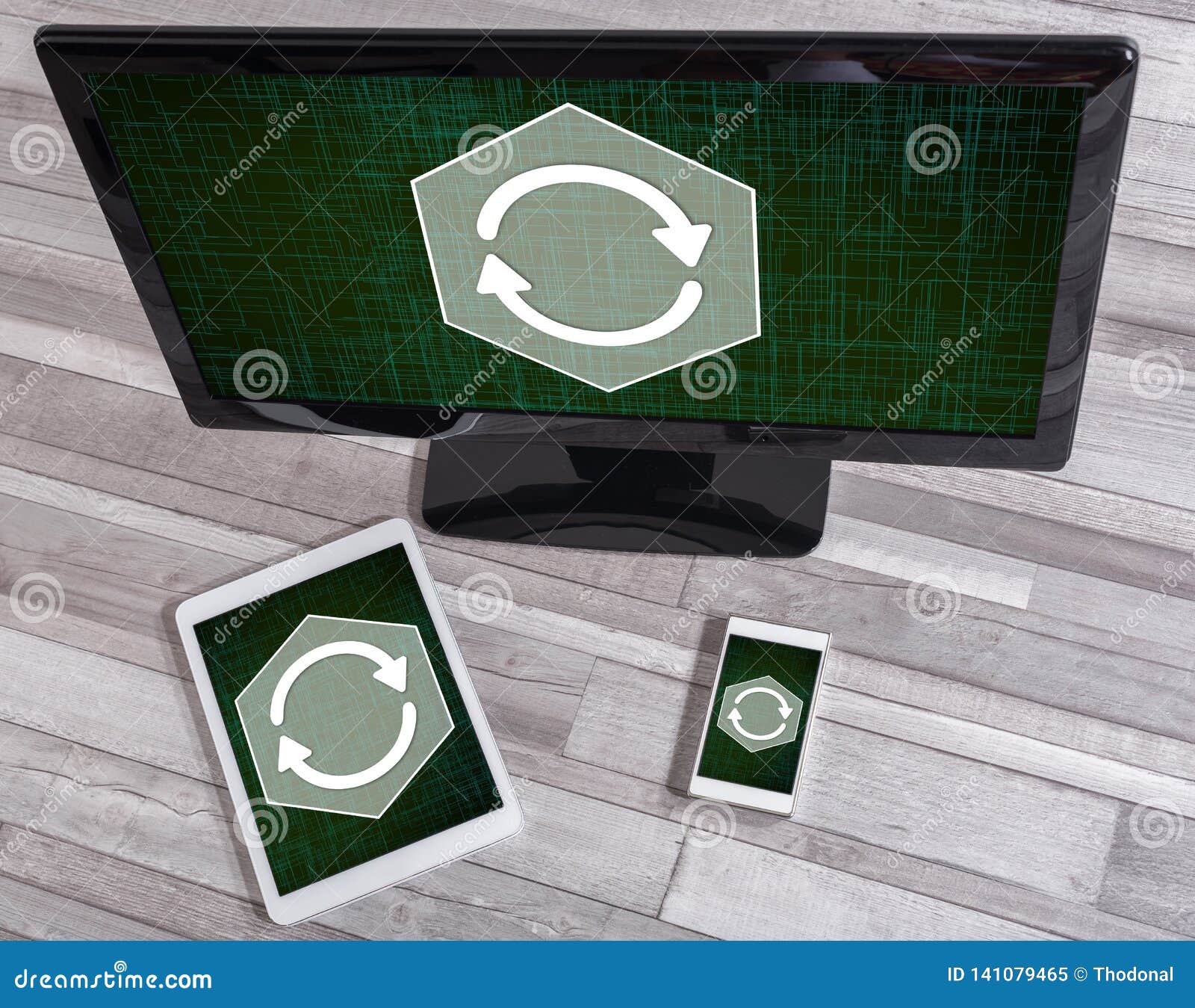 New Update For Devices Banner. Computer, Laptop, Tablet And Smart Phone ...