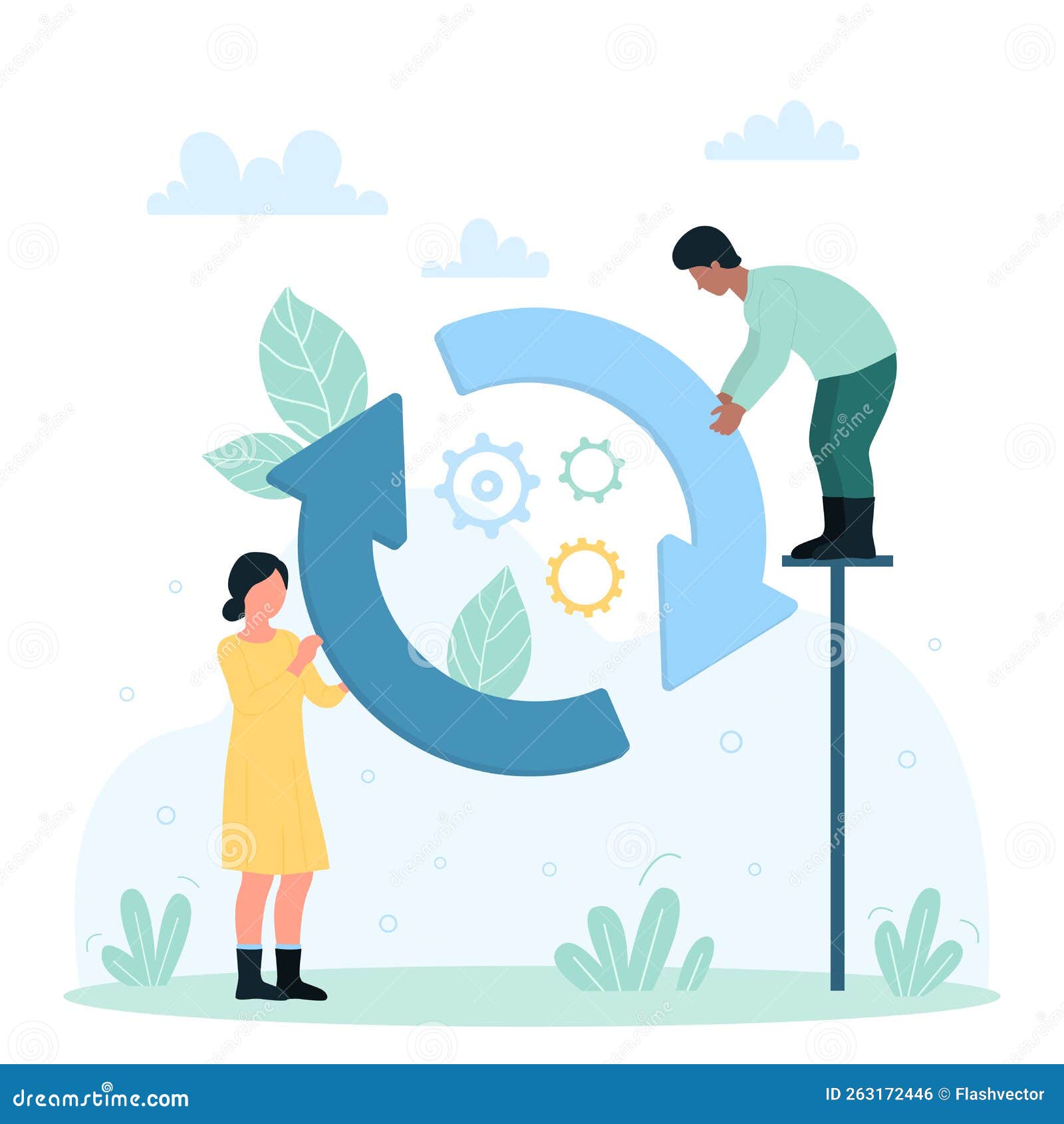 Application Upgrade Process, Software Installation, Tiny People Holding ...