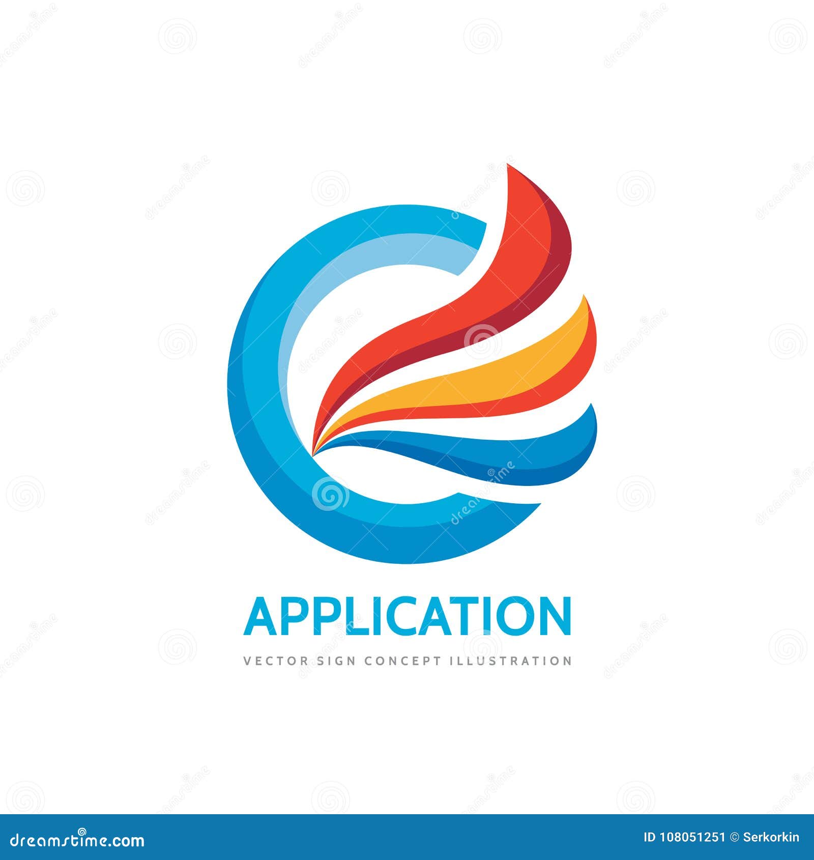 Application - Vector Business Logo Template Concept Illustration ...