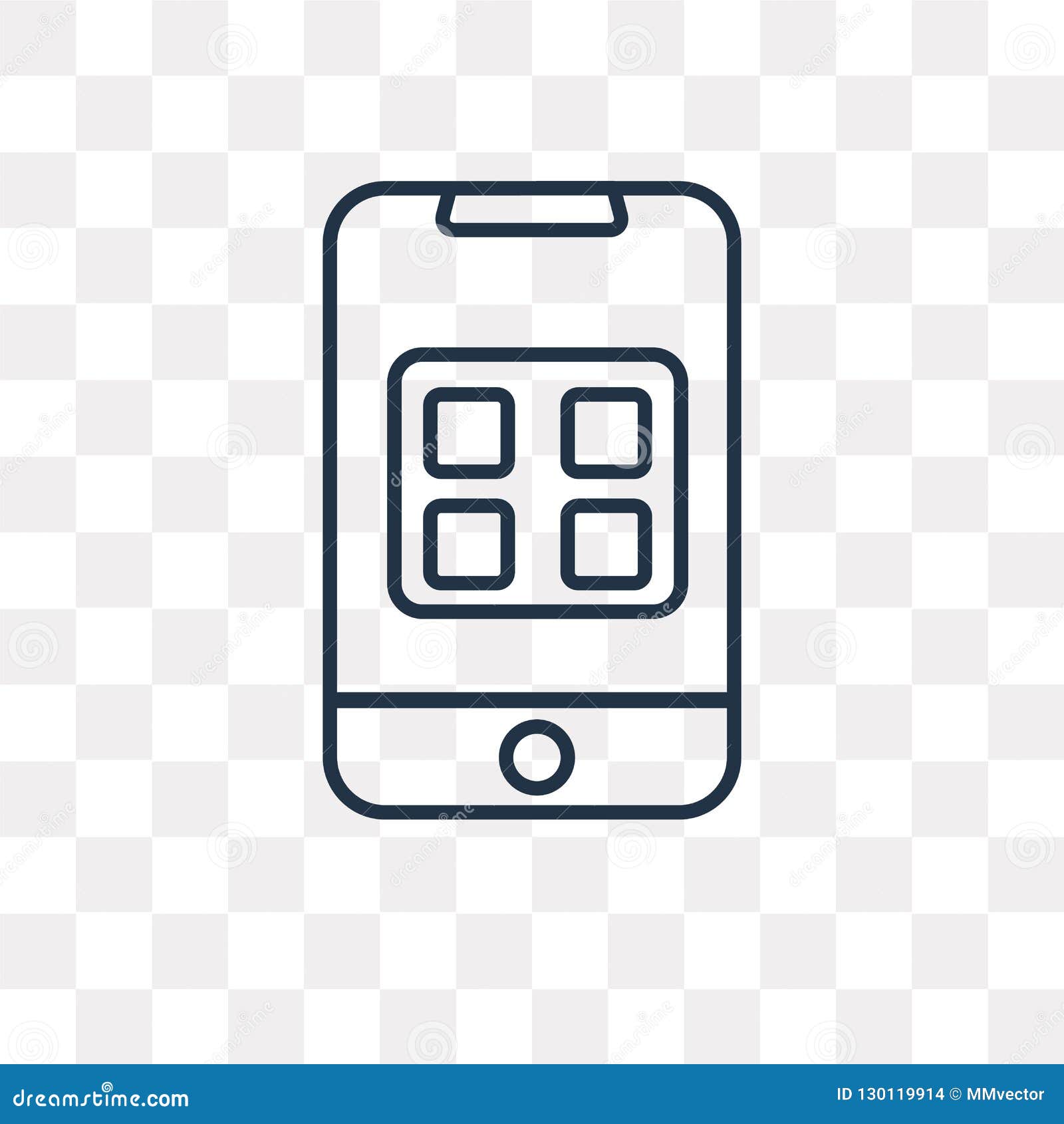 Application Vector Icon Isolated on Transparent Background, Line Stock ...