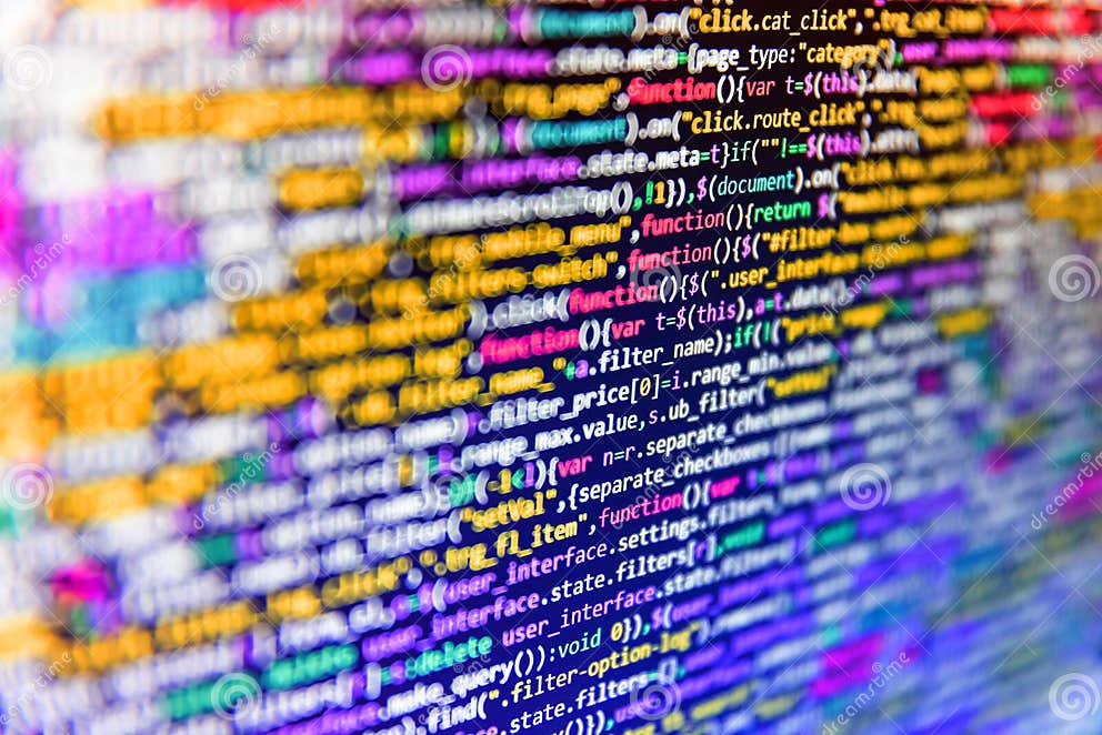 Application Web Source Code On Monitor Modern Application Source