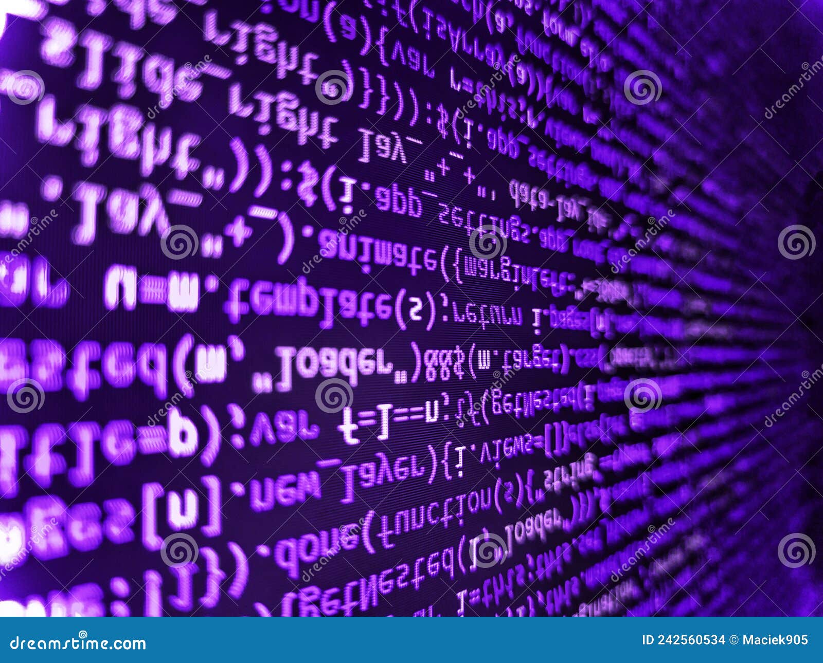 Application Web Source Code On Monitor Modern Web Development Background Javascript Code In