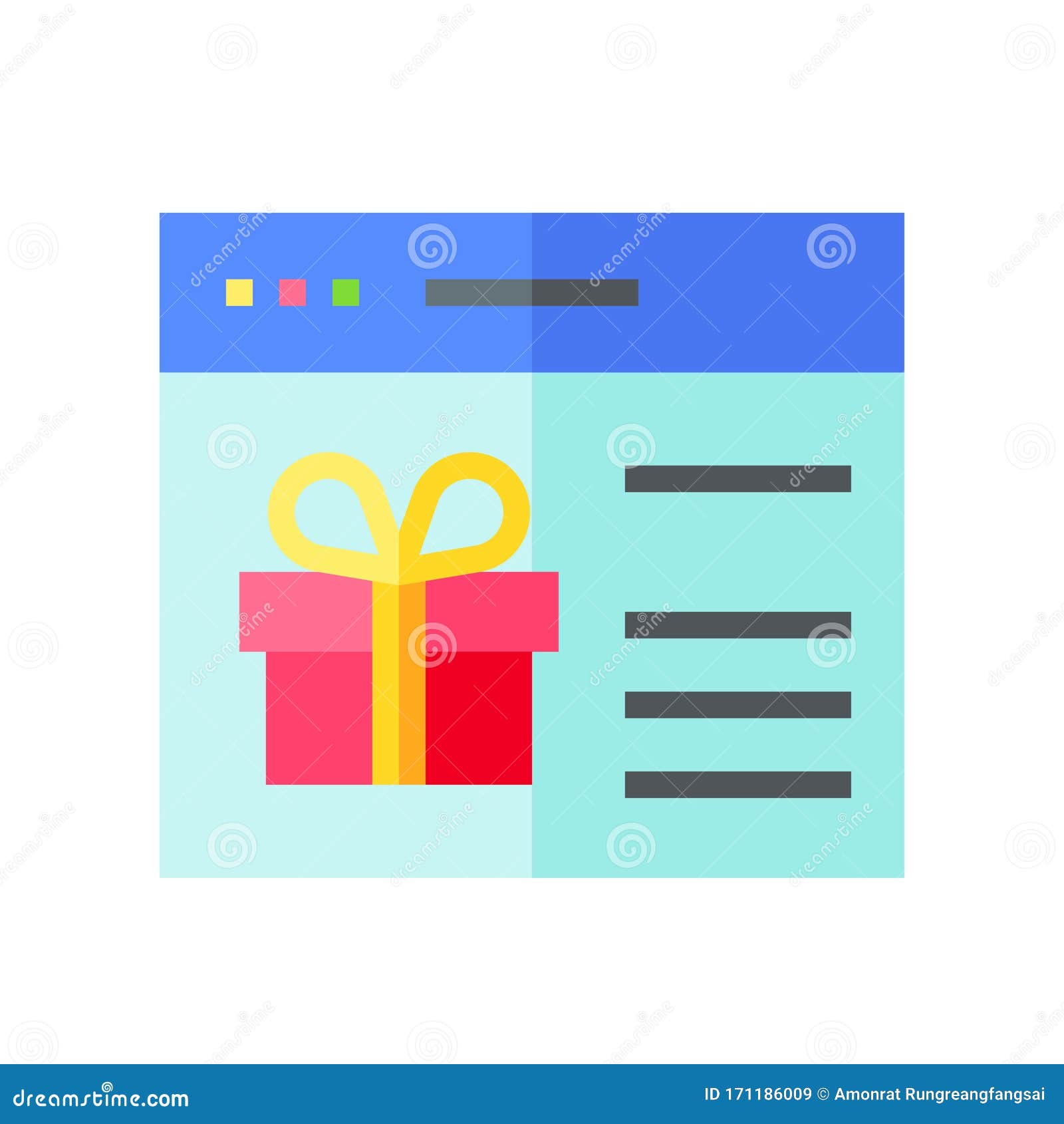 Application Window Vector Illustration, Flat Style Icon Stock Vector ...