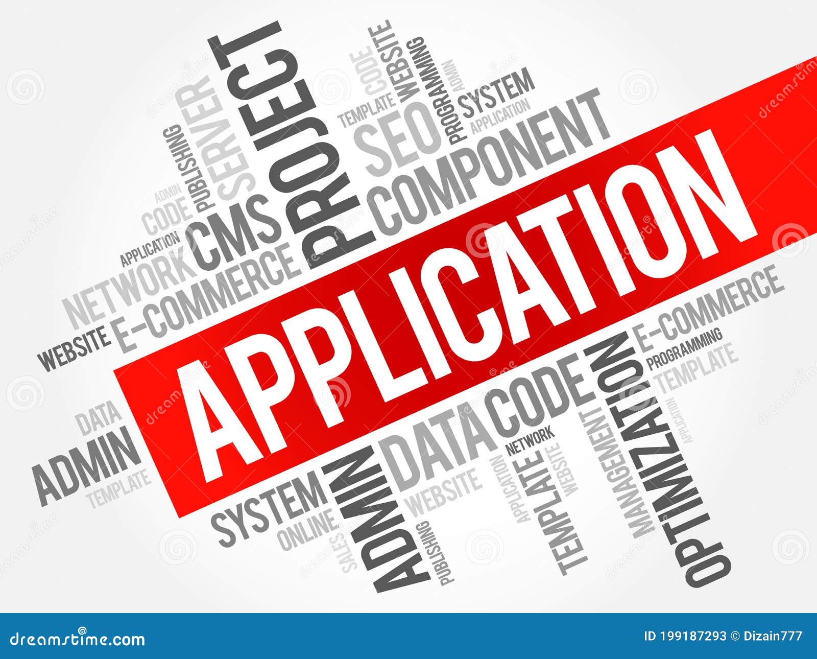 Application word cloud stock illustration. Illustration of application ...
