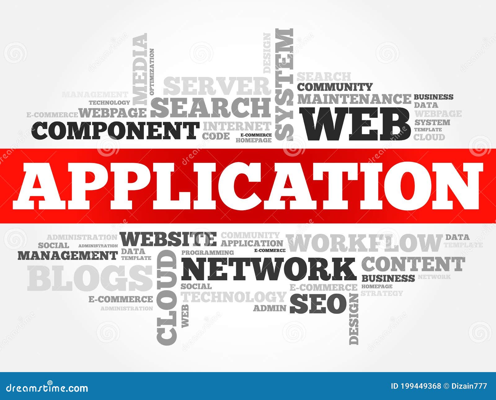 Application word cloud stock illustration. Illustration of database ...